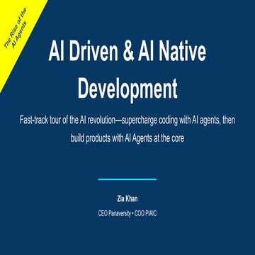 AI Driven & AI Native Development AI native development | PDF