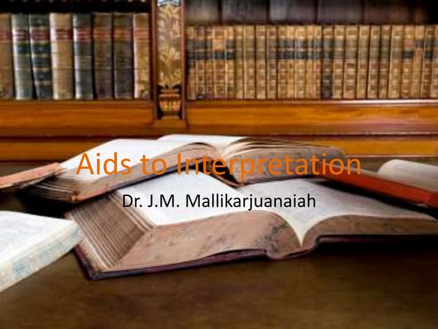 Internal aids to interpretation of law | PPT