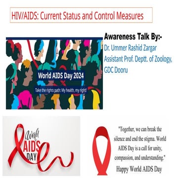 HIV/AIDS: Current Status and Control Measures | PPT