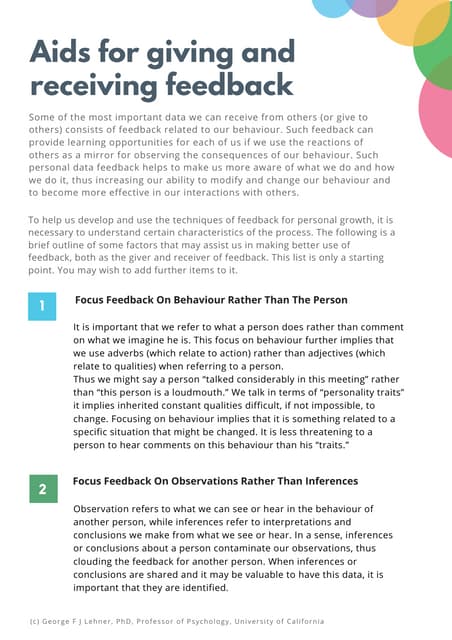 Feedback design | PPTX