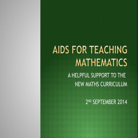 Aids for teaching Mathematics | PPT