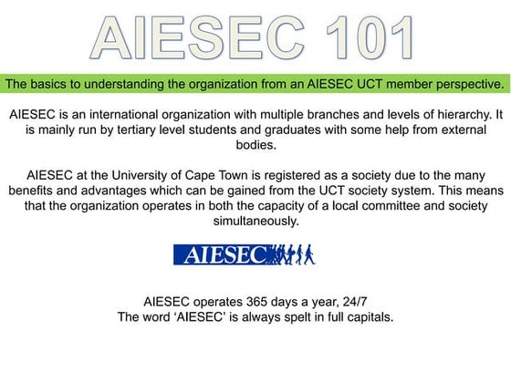 Aiesec acronyms | PDF | Business | Business and Finance