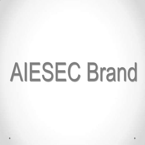 Aiesec brand | PPTX