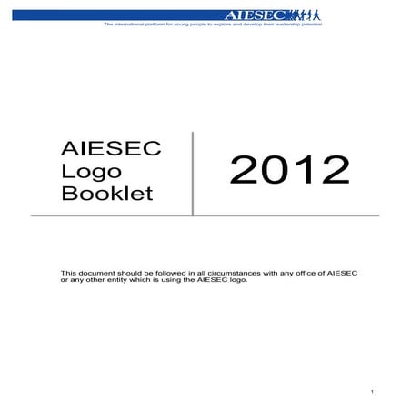 Aiesec logo booklet_2012 | PDF