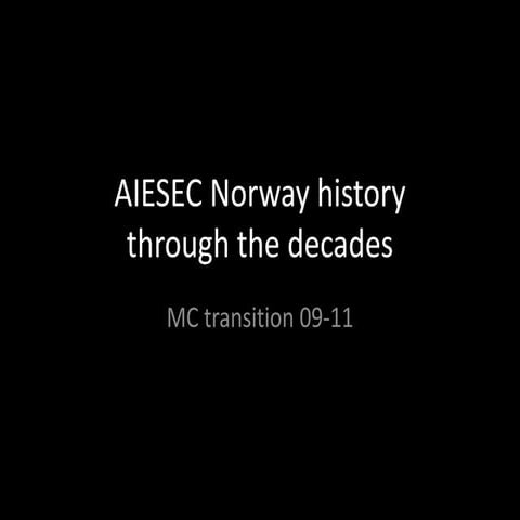AIESEC Norway history | PDF