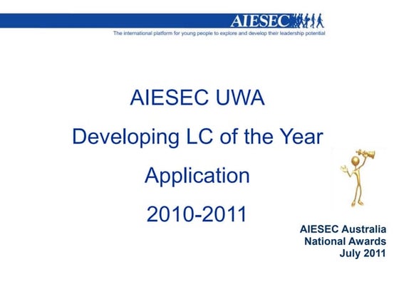 AIESEC UNSW - LC of the Year Award Application | PPT