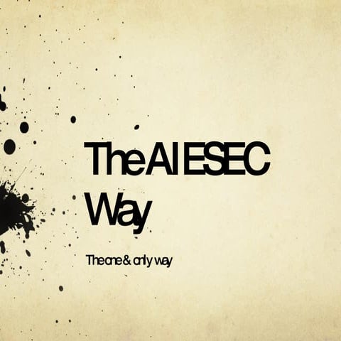 Aiesec Way | PPT
