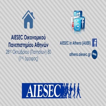[AIESEC] Welcome Week Presentation | PDF