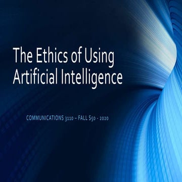 The Ethics of Artificial Intelligence | PPTX