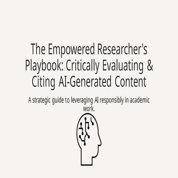 Critically Evaluating & Citing AI-Generated Content | PPSX