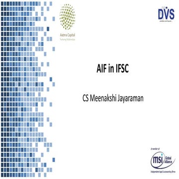 AIF in IFSC | PPTX
