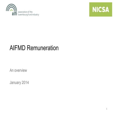 AIFMD Remuneration | An overview | PPTX