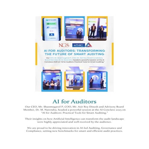 AI for Auditors:Transforming the future of smart auditing | PDF