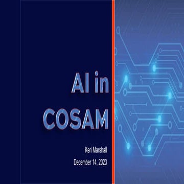 AI for COSAM - Interview Presentation 12/14/23 | PPT