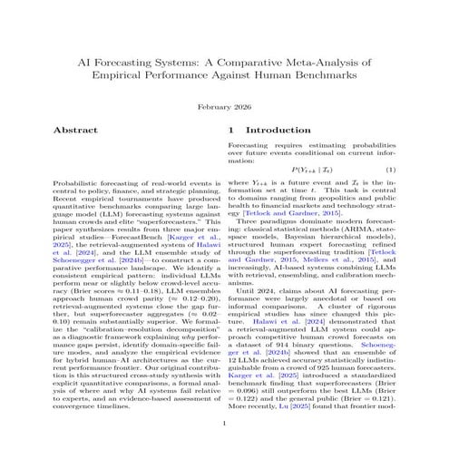Comparative Analysis of AI Forecasting Systems Versus Human Experts | PDF