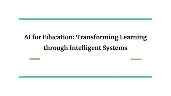 Artificial Intelligence (A.I.) in Schools (PPT) | PPT