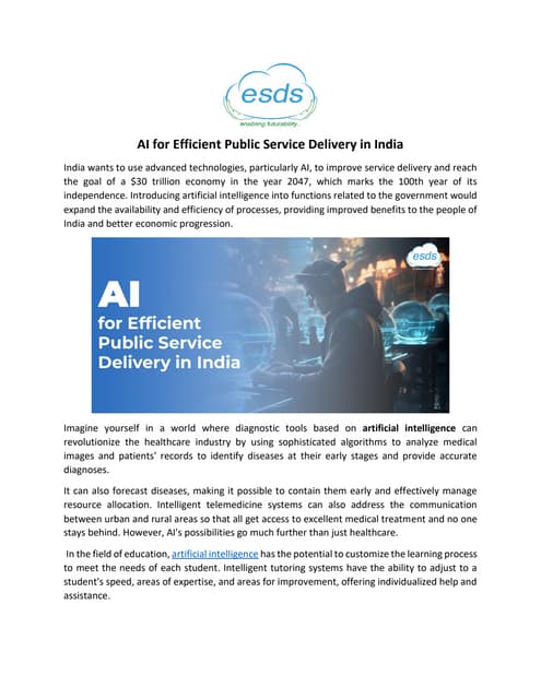 AI in Public Sector: Transforming Government Services | PPT