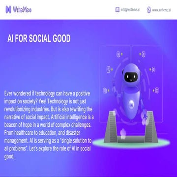 AI FOR SOCIAL GOOD.pptx................. | PPTX