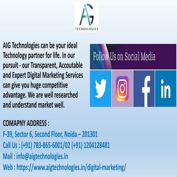 Aig technologies focus on digital marketing | PPT