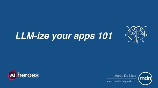 Integrate LLM in your applications 101 | PPT Integrate LLM in your applications 101 | PPT