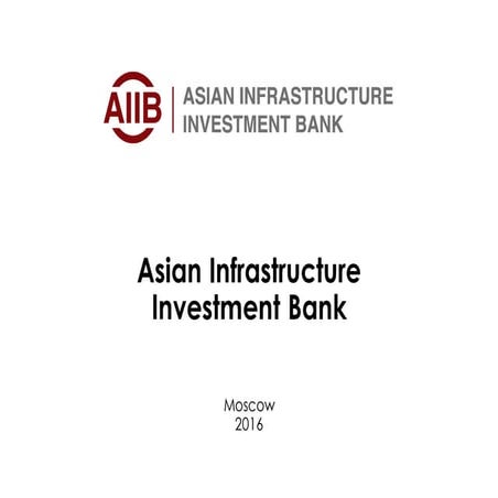 Asian Infrastructure Investment Bank | PDF