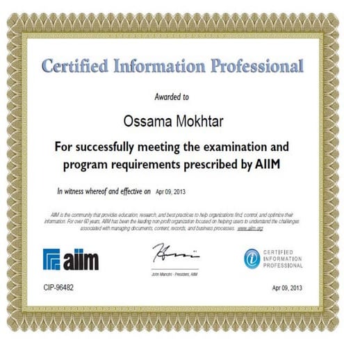 AIIM CIP | PPT