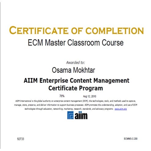 AIIM ECMm | PDF