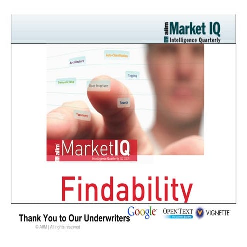 AIIM Market IQ On Findability Webinar Press Version | PPT
