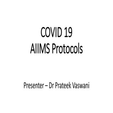 Aiims covid protocol | PPT