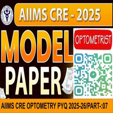 Aiims cre optometry pyq / eye MCQ / .pdf