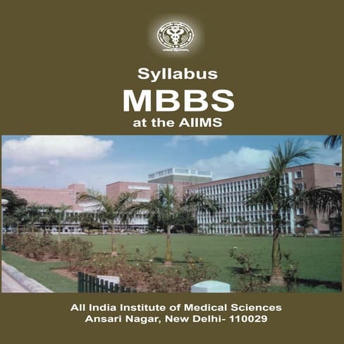 Aiims mbbs syllabus | PDF