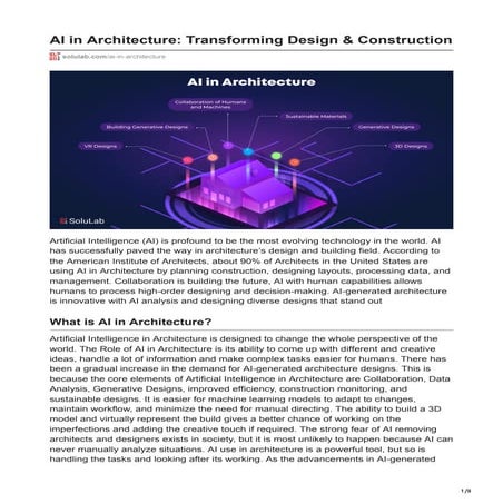 Ai In Architecture Transforming Design Amp Construction Pdf