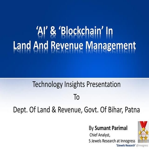 AI in Land and Revenue Management by Sumant Parimal | PDF