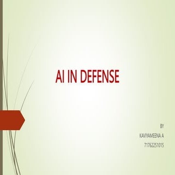 AI in Defence.pptx | Internet | Computing