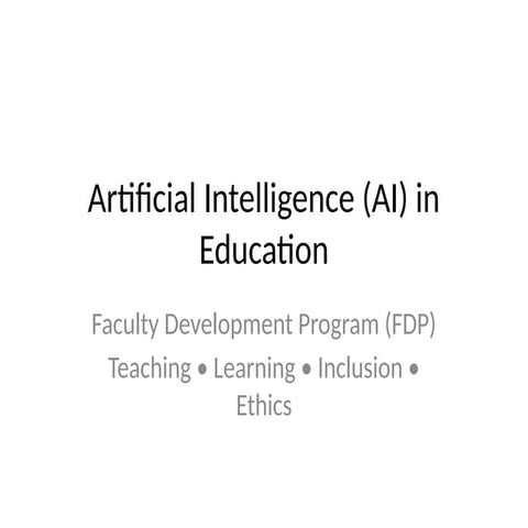 Artificial Intellignce and Machine Learning_in_Education_FDP ...