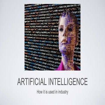 AI in industry | PPT
