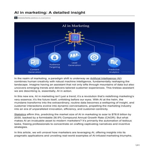 AI in marketing - A detailed insight.pdf | Advertising Industry | Industries