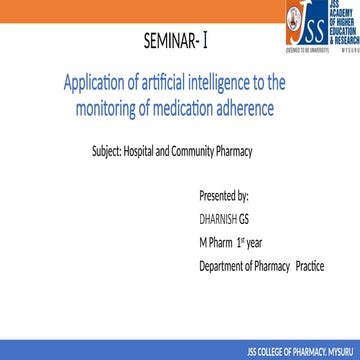 Artificial intelligence in Medication adherance.pptx