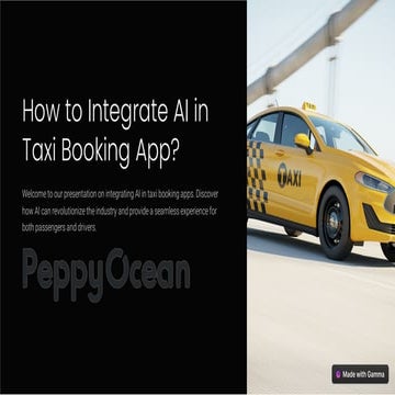 How to Integrate AI in Taxi Booking App? | PDF