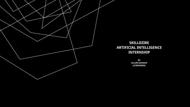 Internship report on AI , ML & IIOT and project responses full docs | DOCX