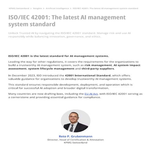 AI IR ISO 42001 INTERPRATATION OF ARTIFICIAL | PDF