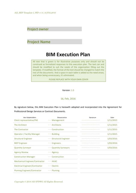Bim execution plan | PDF | Civil Engineering Industry | Industries
