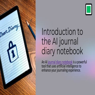 Mindful Living with Reflectr: A Guide to AI Journal Diary Notebook | PPT