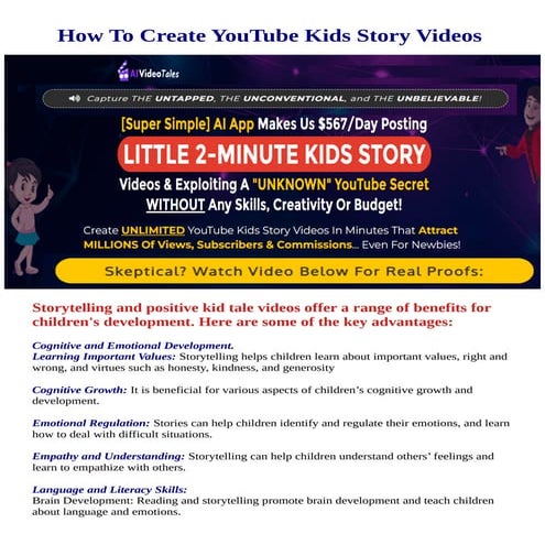 "Spark Imagination with AI Magic: Create Captivating Kids Tale Videos ...