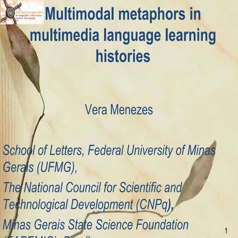Multimodal metaphors in multimedia language learning histories | PPTX