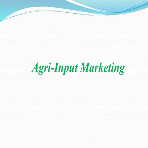 Agri-input marketing | PPTX