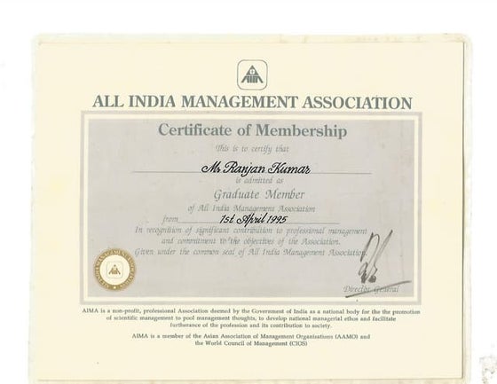 Aima certificate | PDF