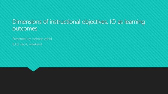 ABCD Method of writing Instructional Objectives | PPTX