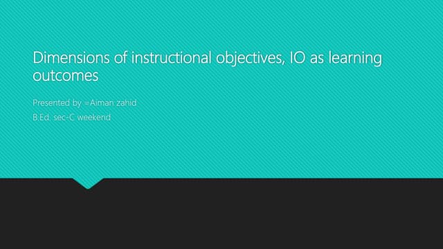 ABCD Method of writing Instructional Objectives | PPTX
