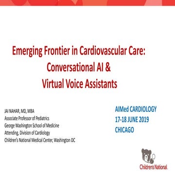 Emerging Frontier in Cardiovascular Care: Conversational AI & Virtual ...